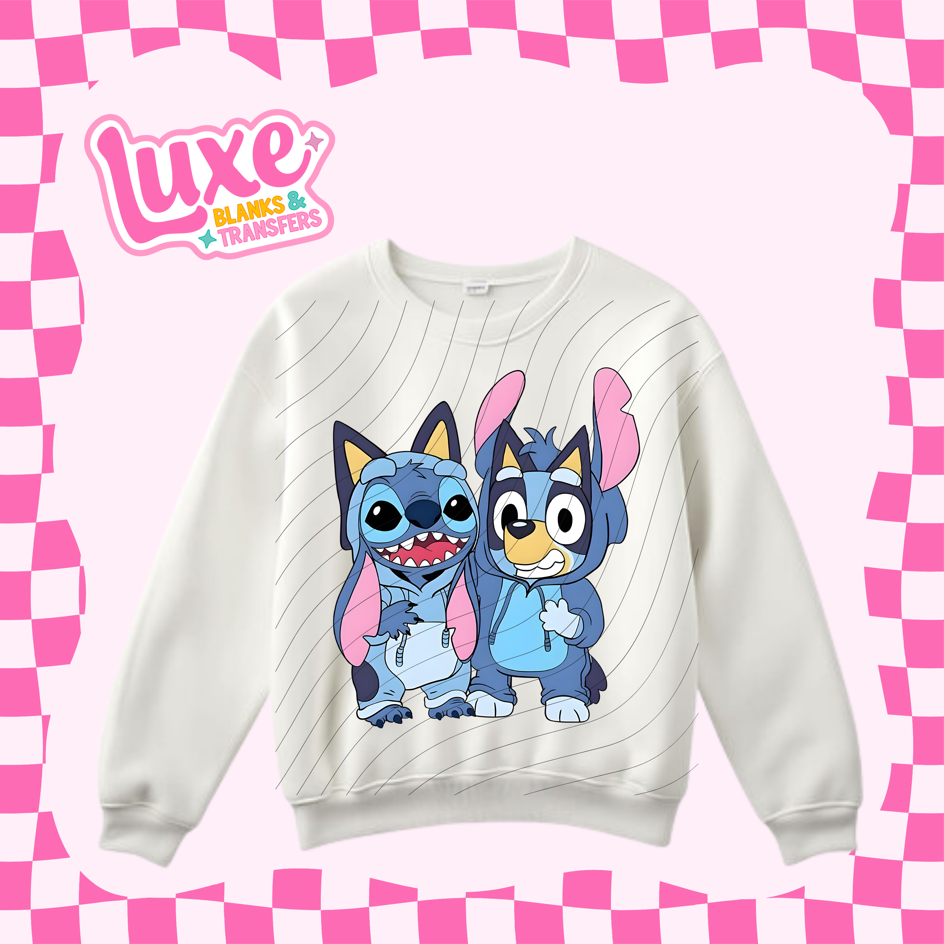 Blue X Blue Alien 20cm | DTF Heat Transfer | READY TO SHIP – Luxe ...