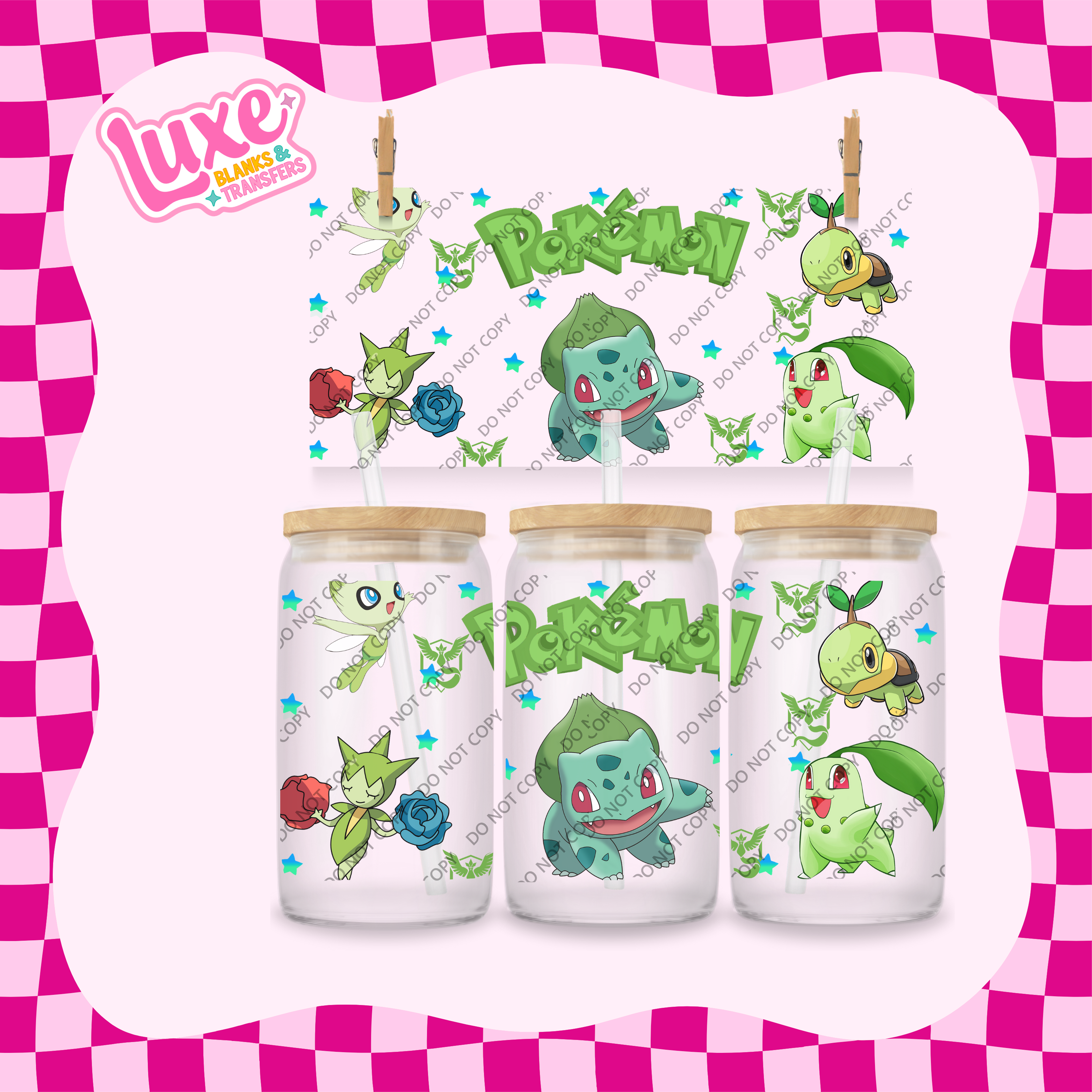 16oz UV DTF Wrap | Poke Green | #1883 – Luxe Blanks & Transfers