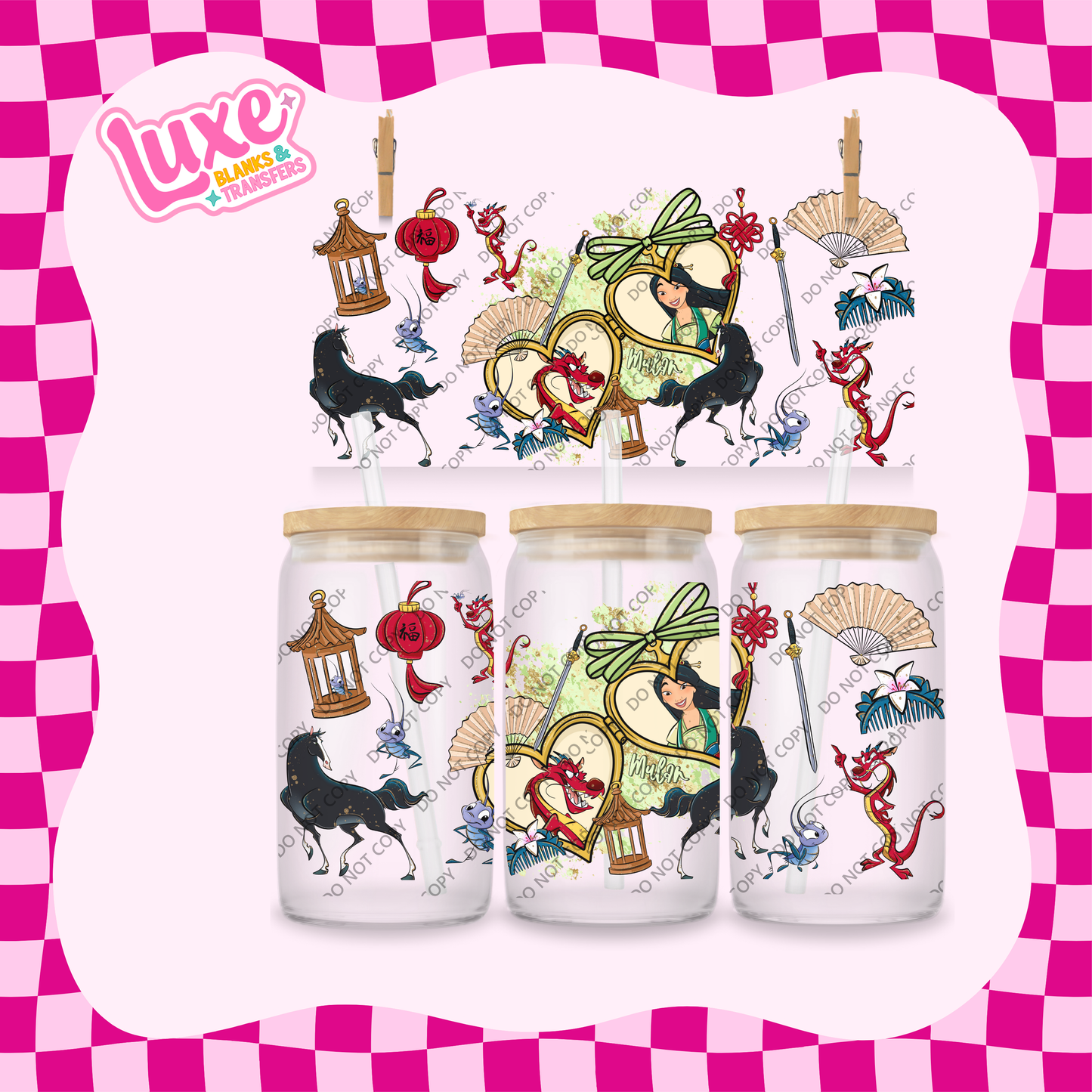 16oz UV DTF Wrap | Mul. Princess | #1993 – Luxe Blanks & Transfers