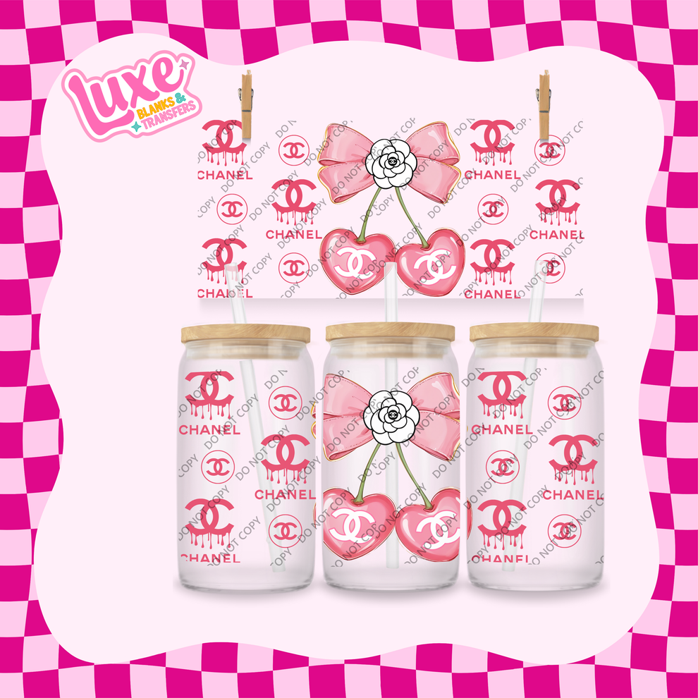 16oz UV DTF Wrap | CC Cherry 5 | #2058 – Luxe Blanks & Transfers