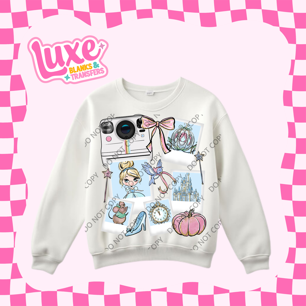 DTF Heat Transfer | Cind. Princess Polaroid | #374 – Luxe Blanks ...